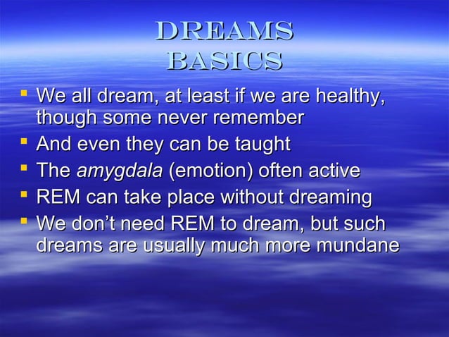 dreams and their meanings-all about ONEIROLOGY | PPT | Sleep Disorders ...
