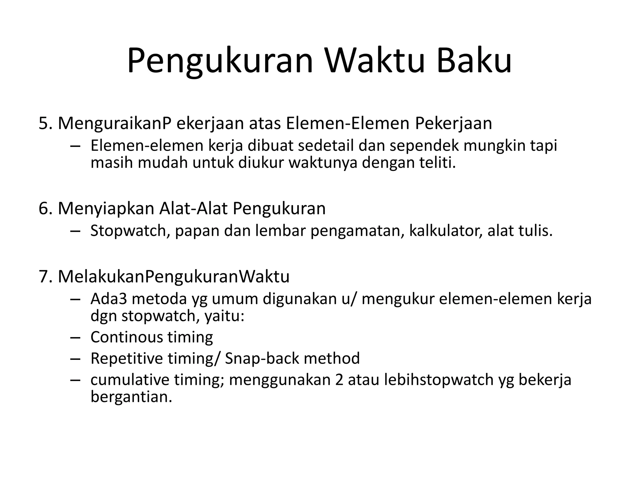 4. pengukuran waktu baku | PPTX