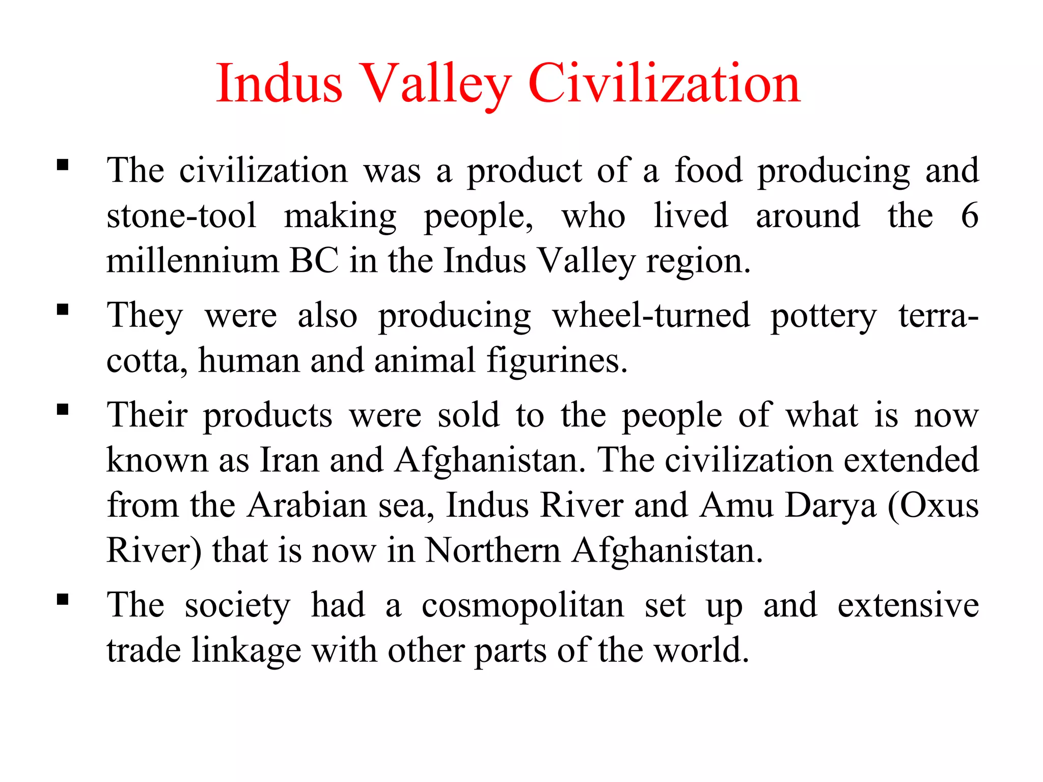 Indus valley civilization (c3200 -1600 bc) | PPT