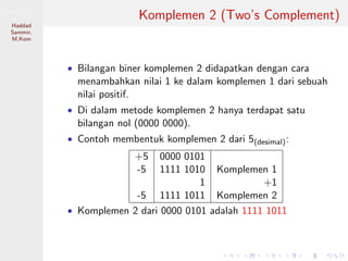 4. Pengkodean Bilangan Biner | PPT