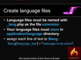CodeIgniter L4 file upload & image manipulation & language | PPT