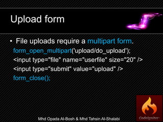 CodeIgniter L4 file upload & image manipulation & language | PPT