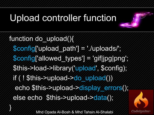 CodeIgniter L4 file upload & image manipulation & language | PPT