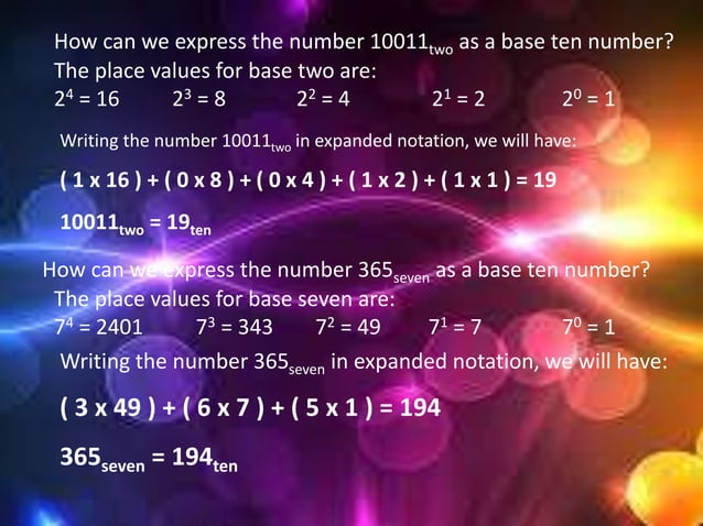 Number Bases in Positional systems | PPT