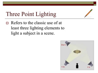 4. three point lighting | PPTX | 3-D Graphics | Computer Software and ...