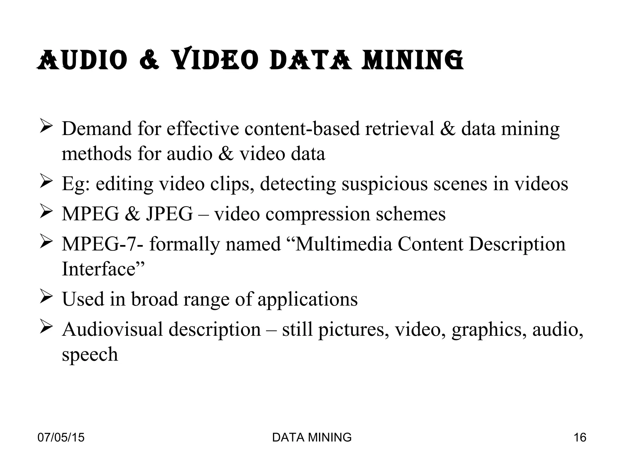 4.3 multimedia datamining | PPT