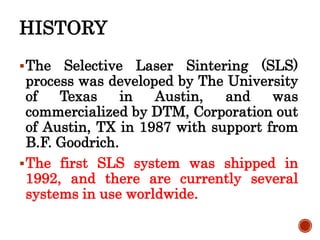 4.selective laser sintering (by Hari Prasad) | PPT