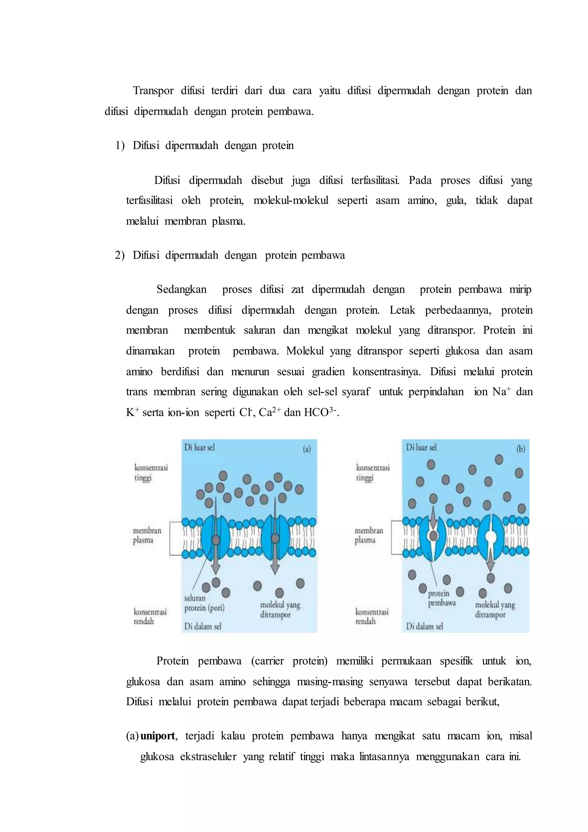 Sistem Transport Melalui Membran Sel | DOCX