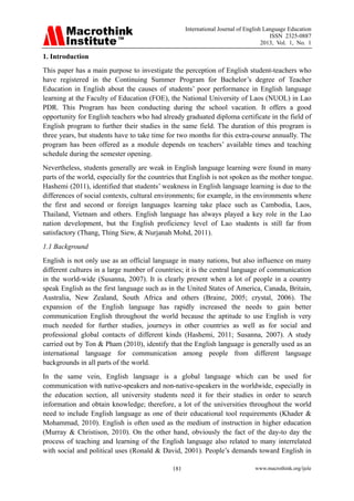 4. factors causes students low english language in national university ...