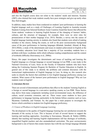 4. factors causes students low english language in national university ...