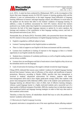 4. factors causes students low english language in national university ...