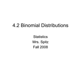 4.2 binomial distributions | PPT | Physics | Science