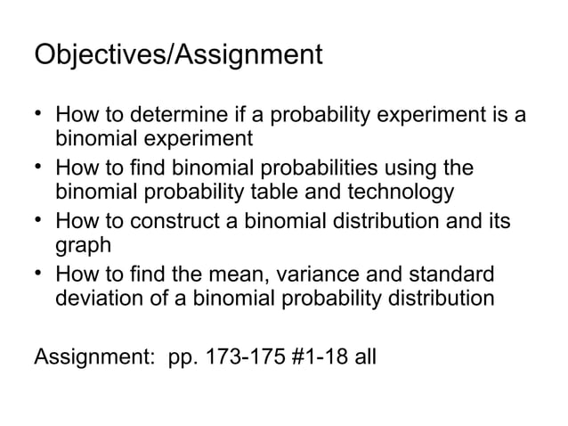 4.2 binomial distributions | PPT