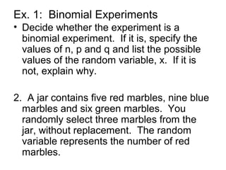 4.2 binomial distributions | PPT | Physics | Science