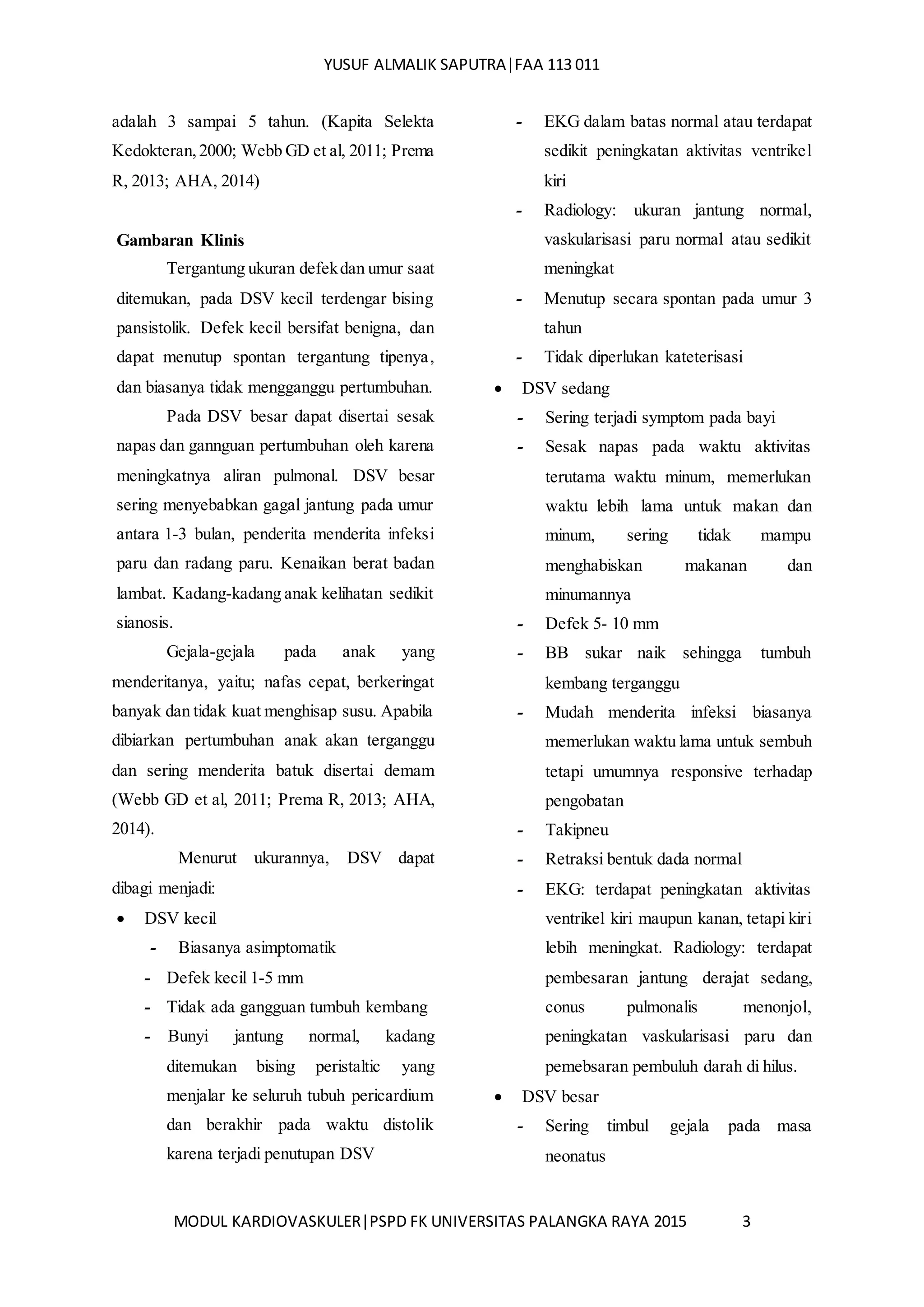 Defek Septum Ventrikel | PDF