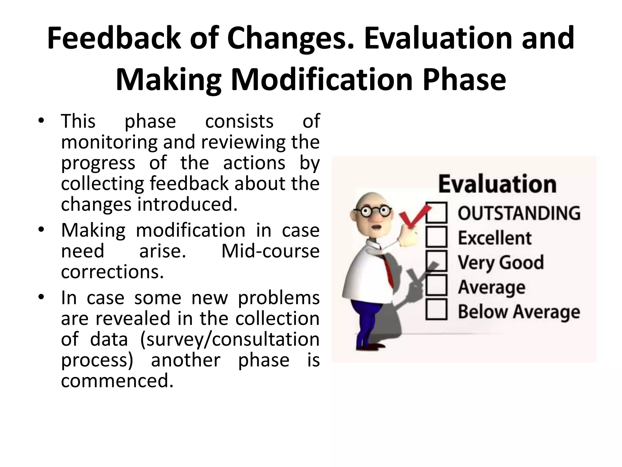 Evaluation and making modification phase - OD process | PPT