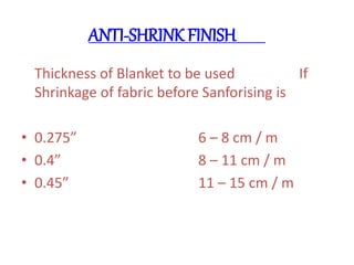 Anti shrink finish | PPTX
