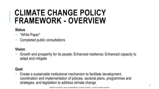 National Framework for Mainstreaming Climate Change | PPT