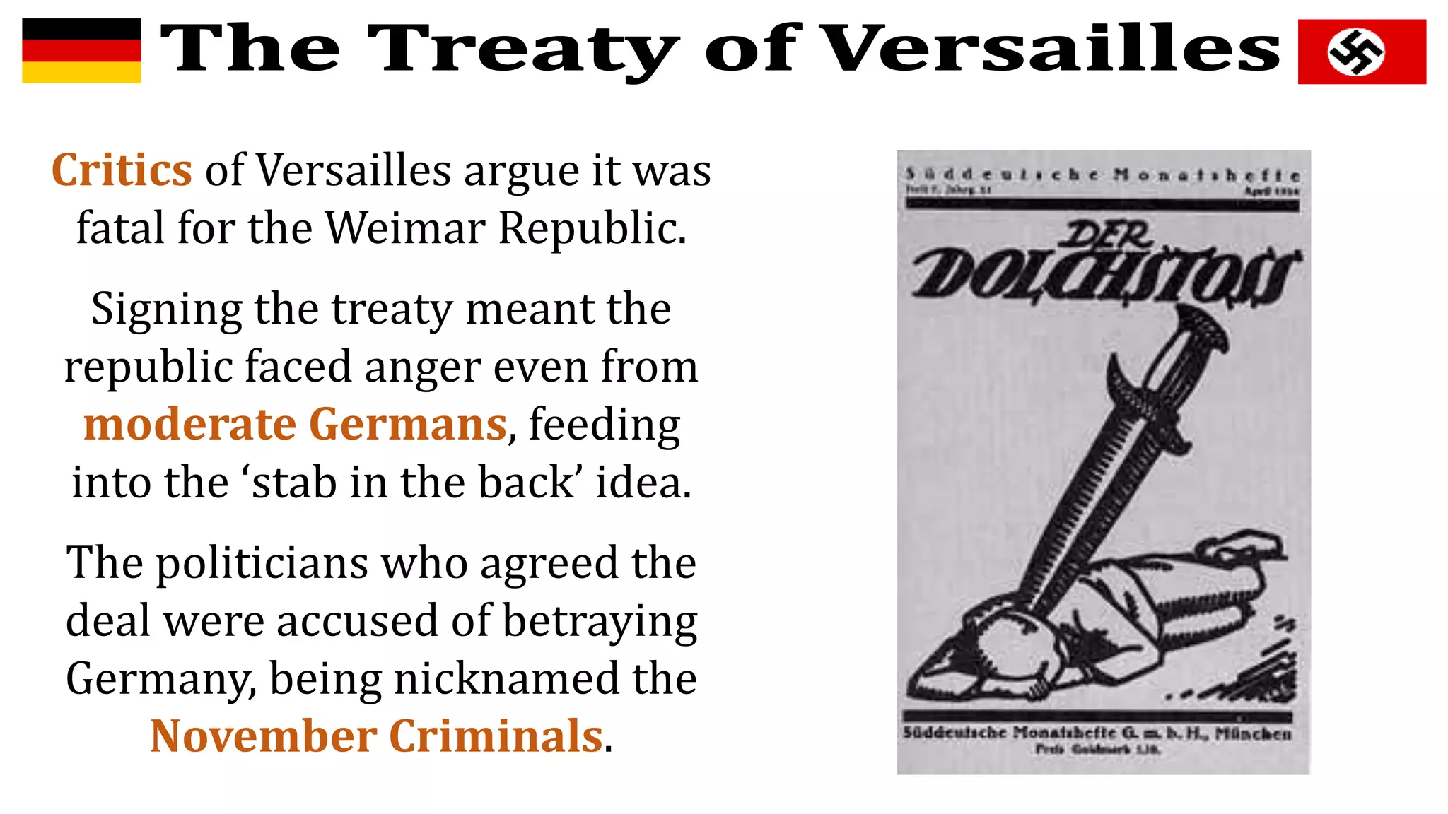 Wemar Germany - long term effects of the treaty of versailles | PPTX