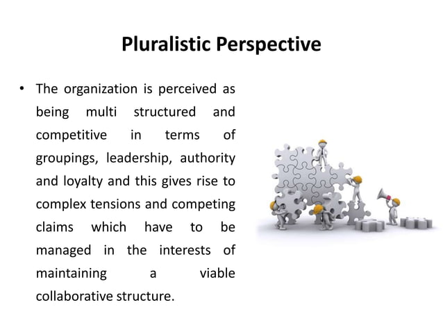 Pluralistic perspective - approaches to industrial relations ...