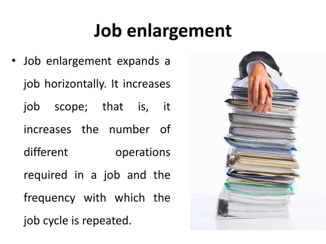 Job enlargement - Techniques for designing jobs - Manu Melwin Joy | PPT