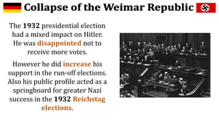Collapse of the Weimar Republic - rise of the nazis performance in ...