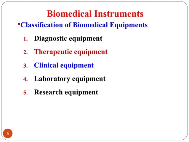 Biomedical instrumentation | PPT | Science