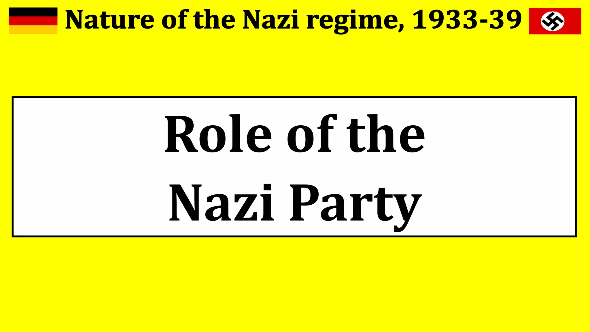 4. role of the nazi party | PPT