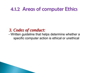 4.1.1 areas of computer ethics | PPT