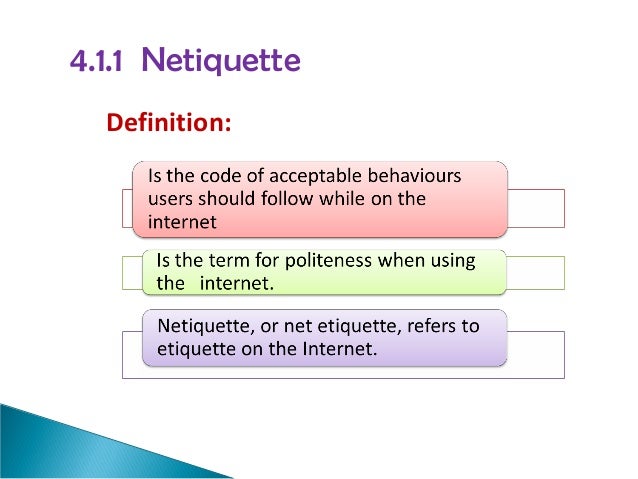 Definition of netiquette - intellipoliz