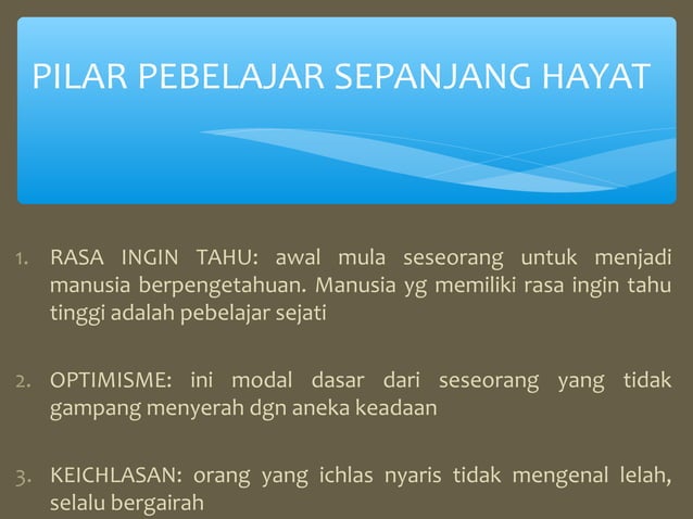 PENDIDIKAN SEPANJANG HAYAT | PPT