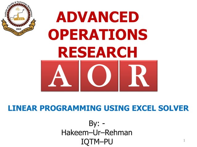 4. linear programming using excel solver | PDF