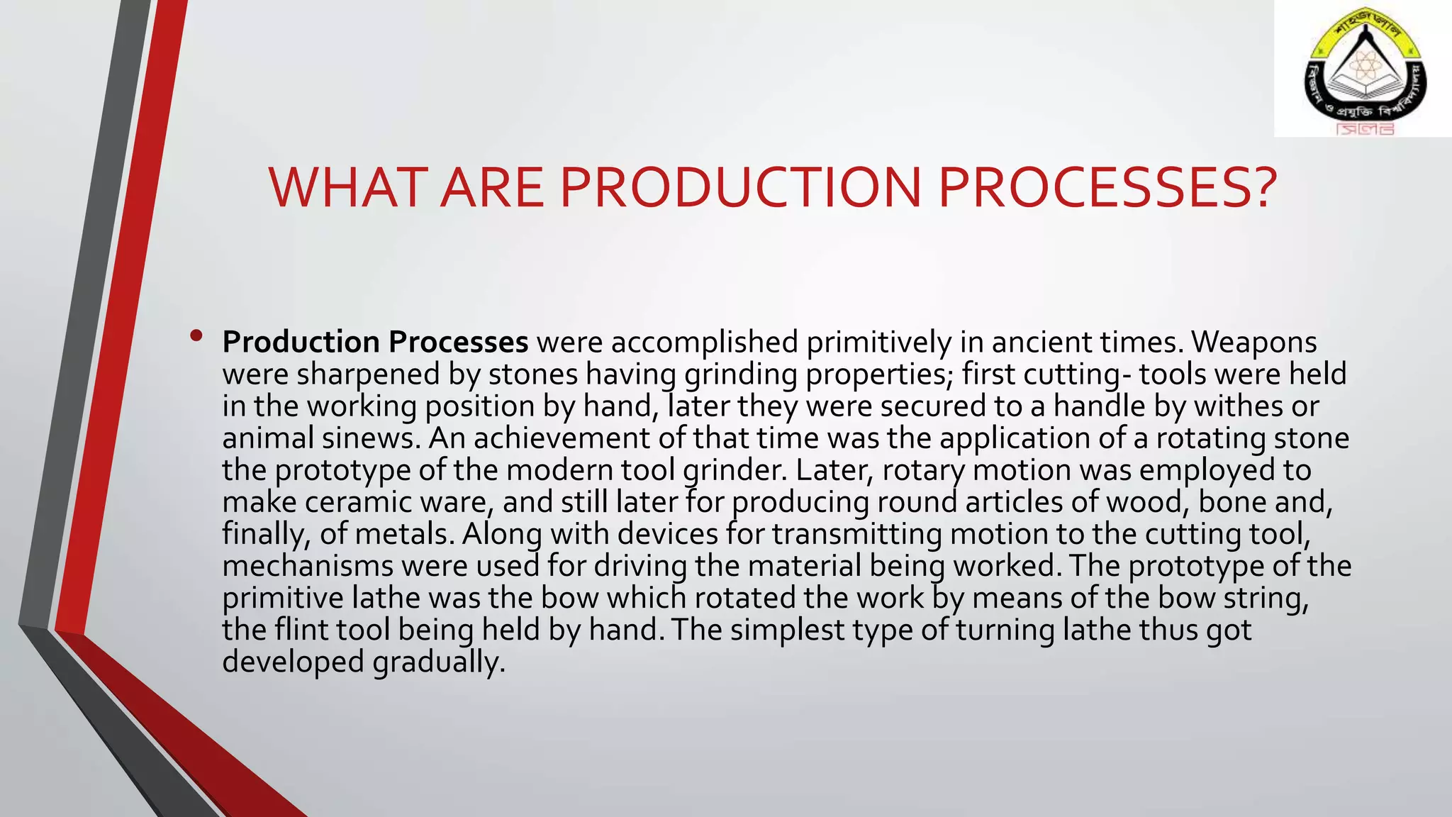 Different Types of Production Processes | PPTX