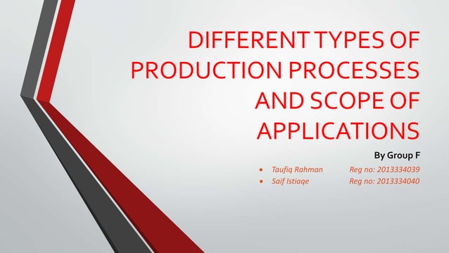 Different Types of Production Processes | PPTX