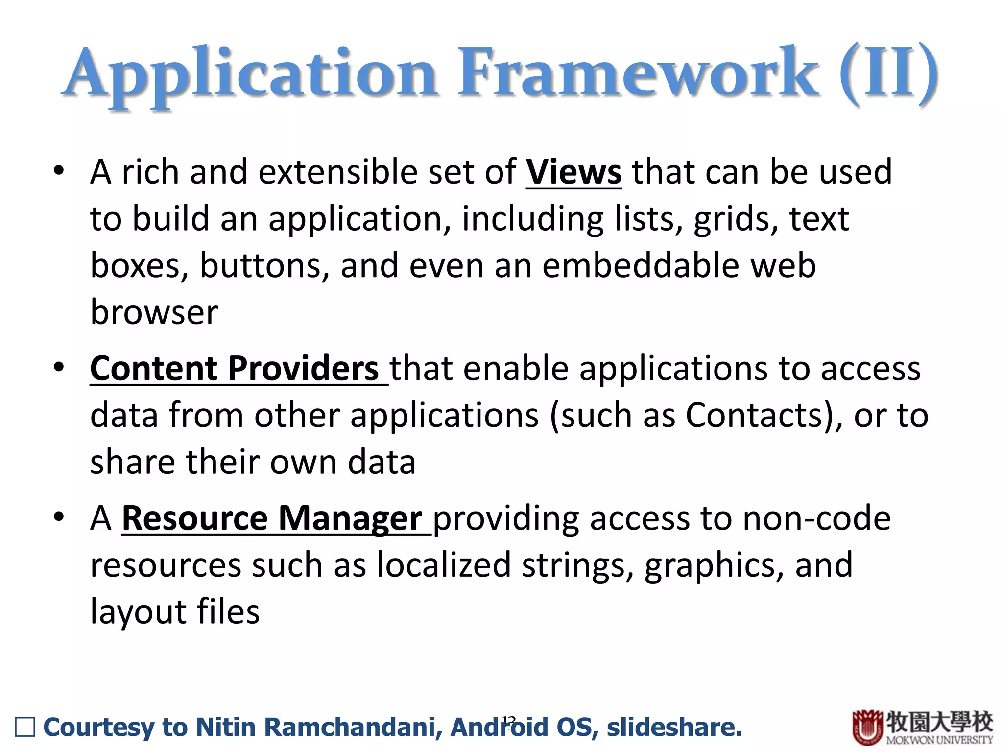 Android - Application Framework | PPTX