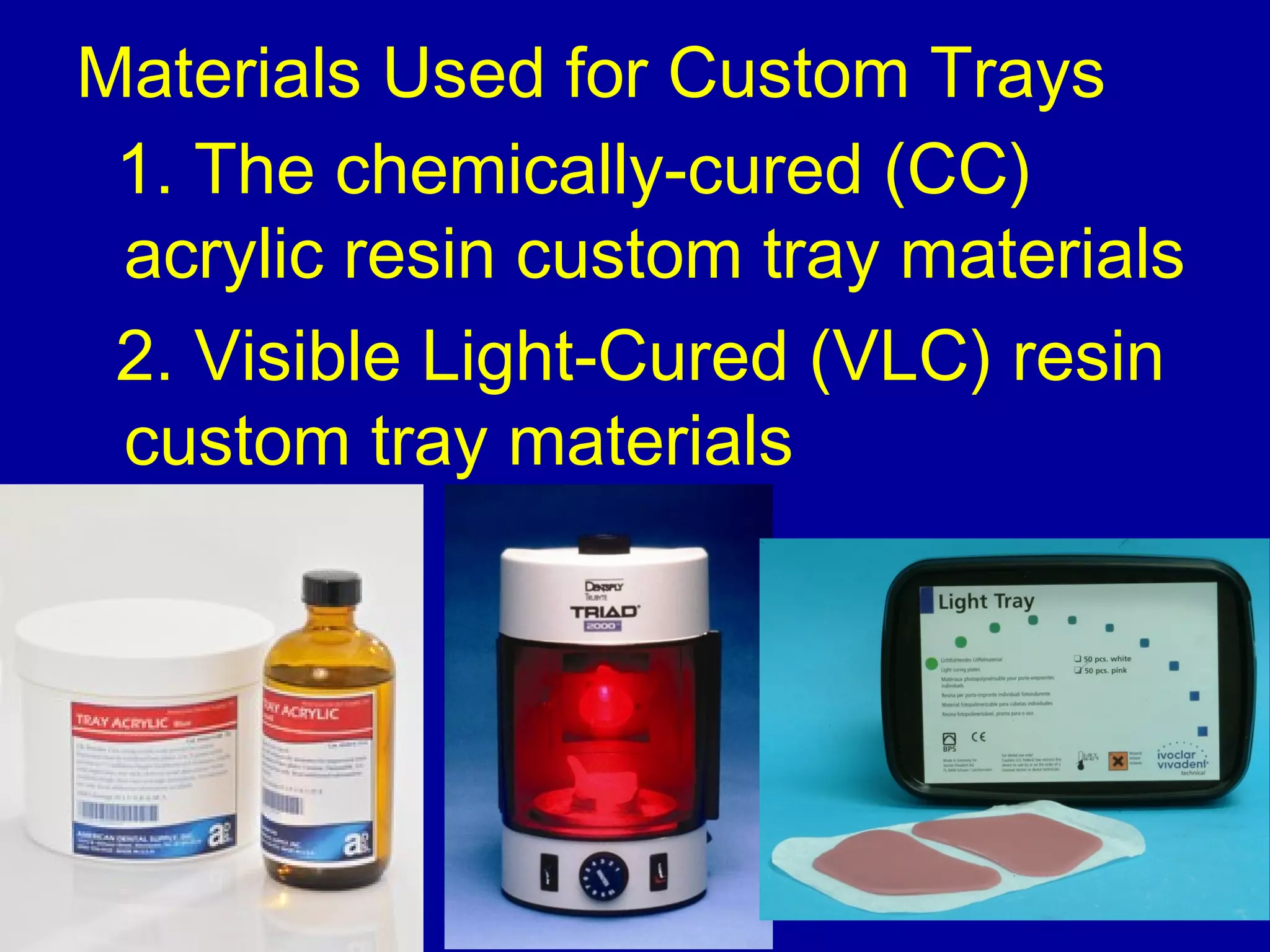 custom trays & master casts | PPT