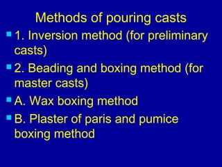 custom trays & master casts | PPT