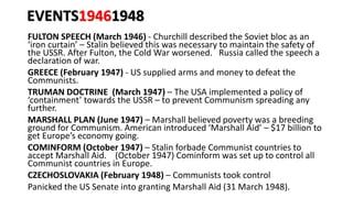CAMBRIDGE IGCSE HISTORY REVISION 4 - COLD WAR | PPTX