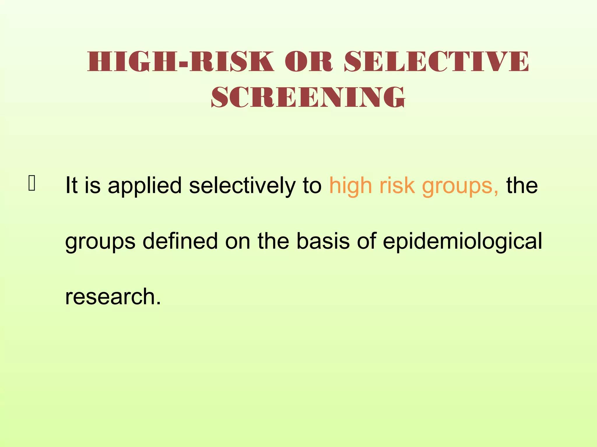 Types of Screening | PPT