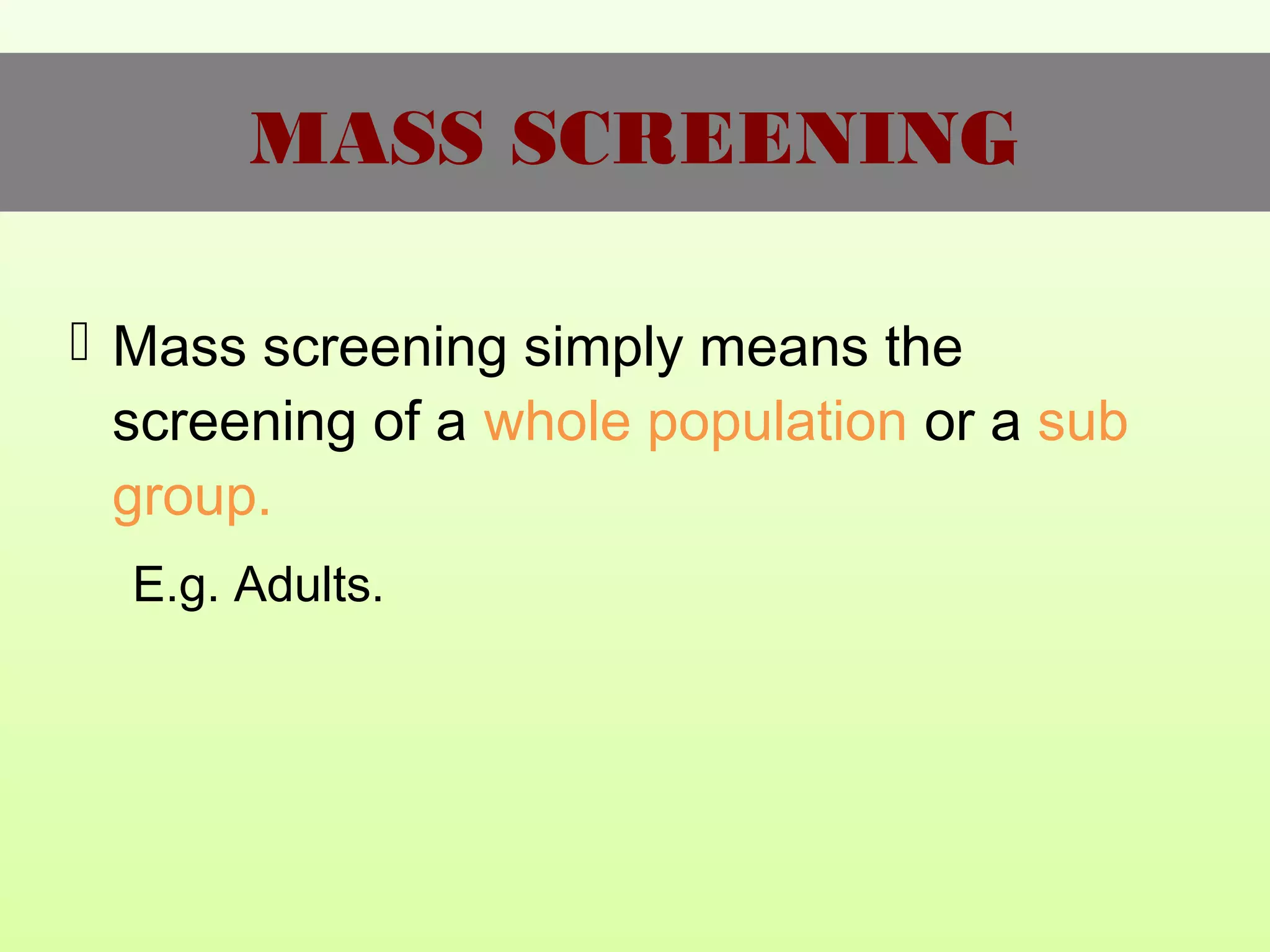 Types of Screening | PPT