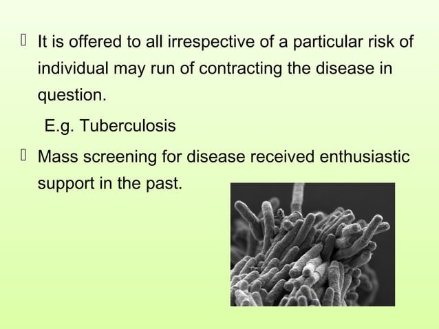 Types of Screening | PPT | Medical Tests | Medical Health