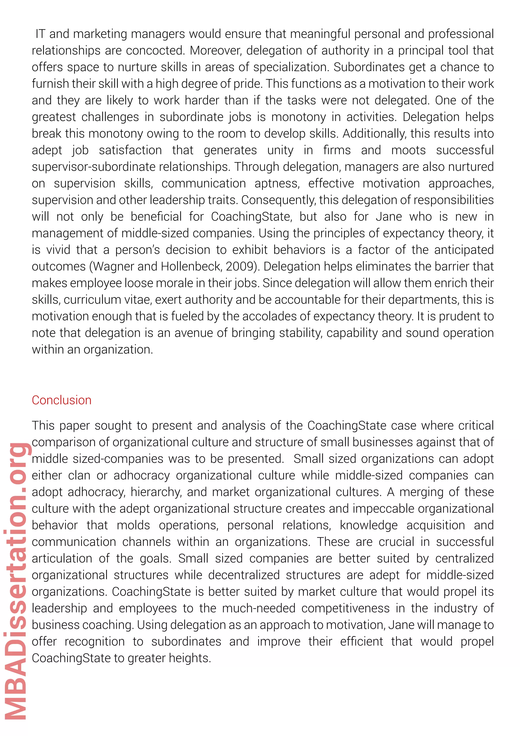 MBA Dissertation Sample on Organizational Behavior | PDF