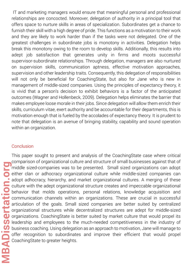 MBA Dissertation Sample on Organizational Behavior | PDF | Business ...