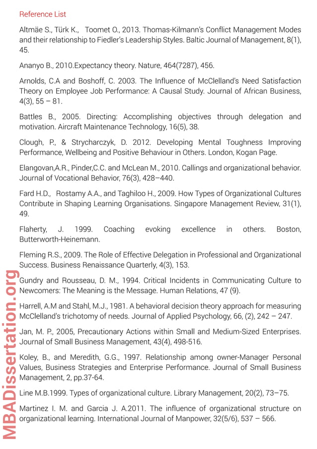 MBA Dissertation Sample on Organizational Behavior | PDF | Business ...