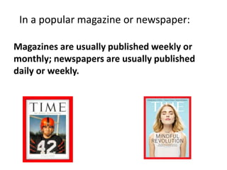 Types of Publications | PPTX