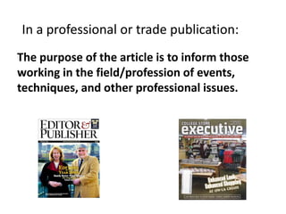 Types of Publications | PPTX