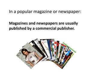 Types of Publications | PPTX
