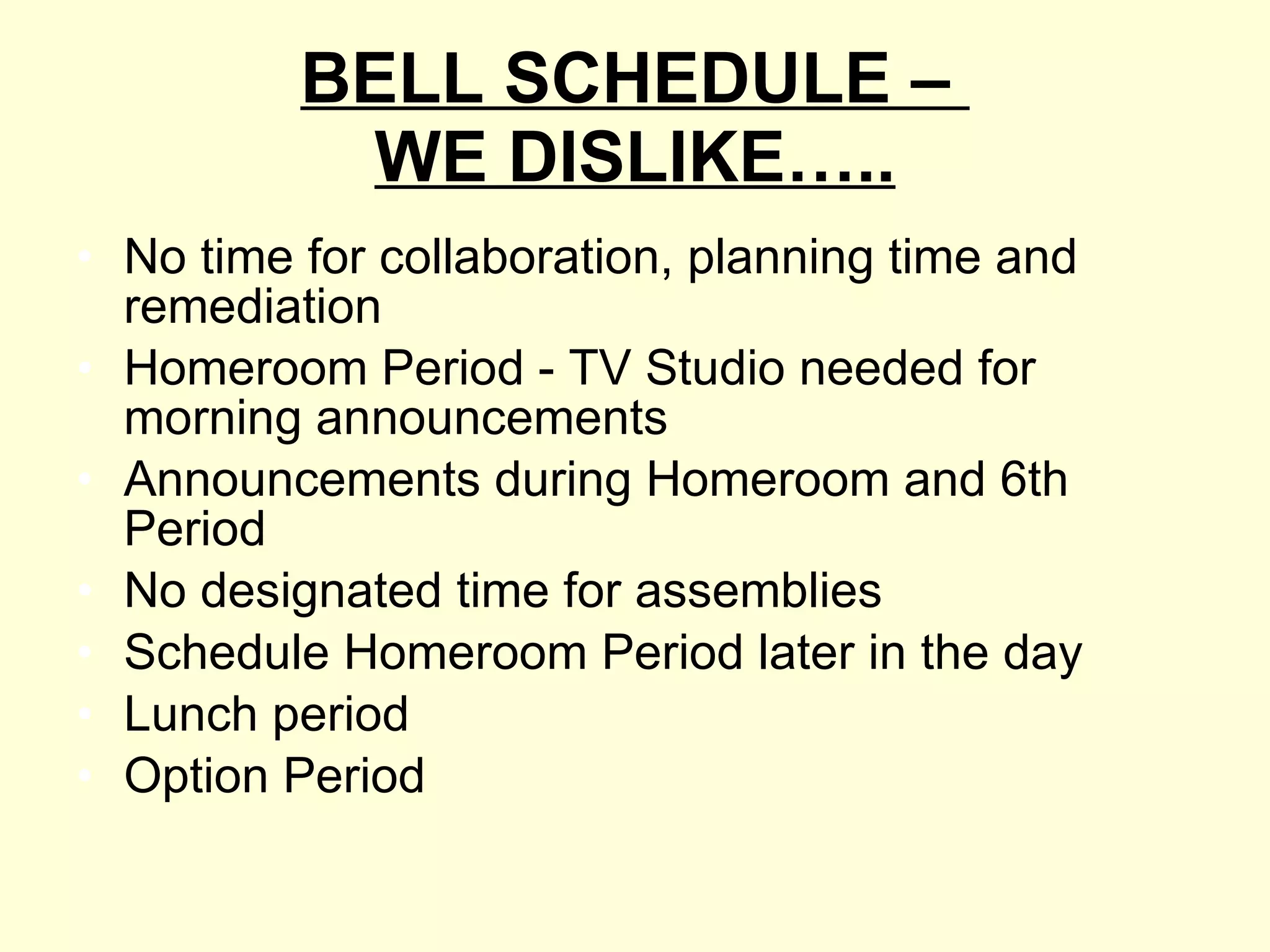 Schedule Presentations 4/16/09 | PPT