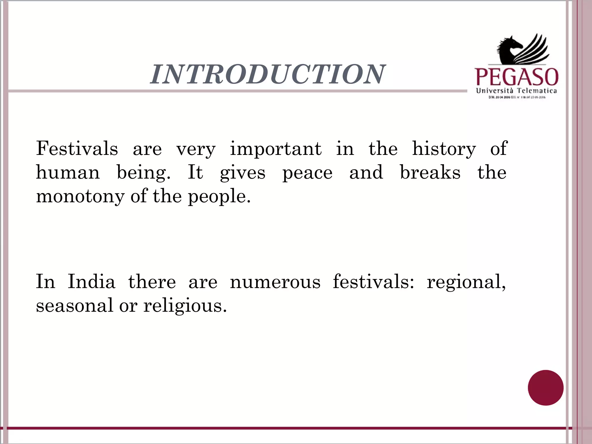 The Impact of Festivals in promoting cultural tourism | PPT