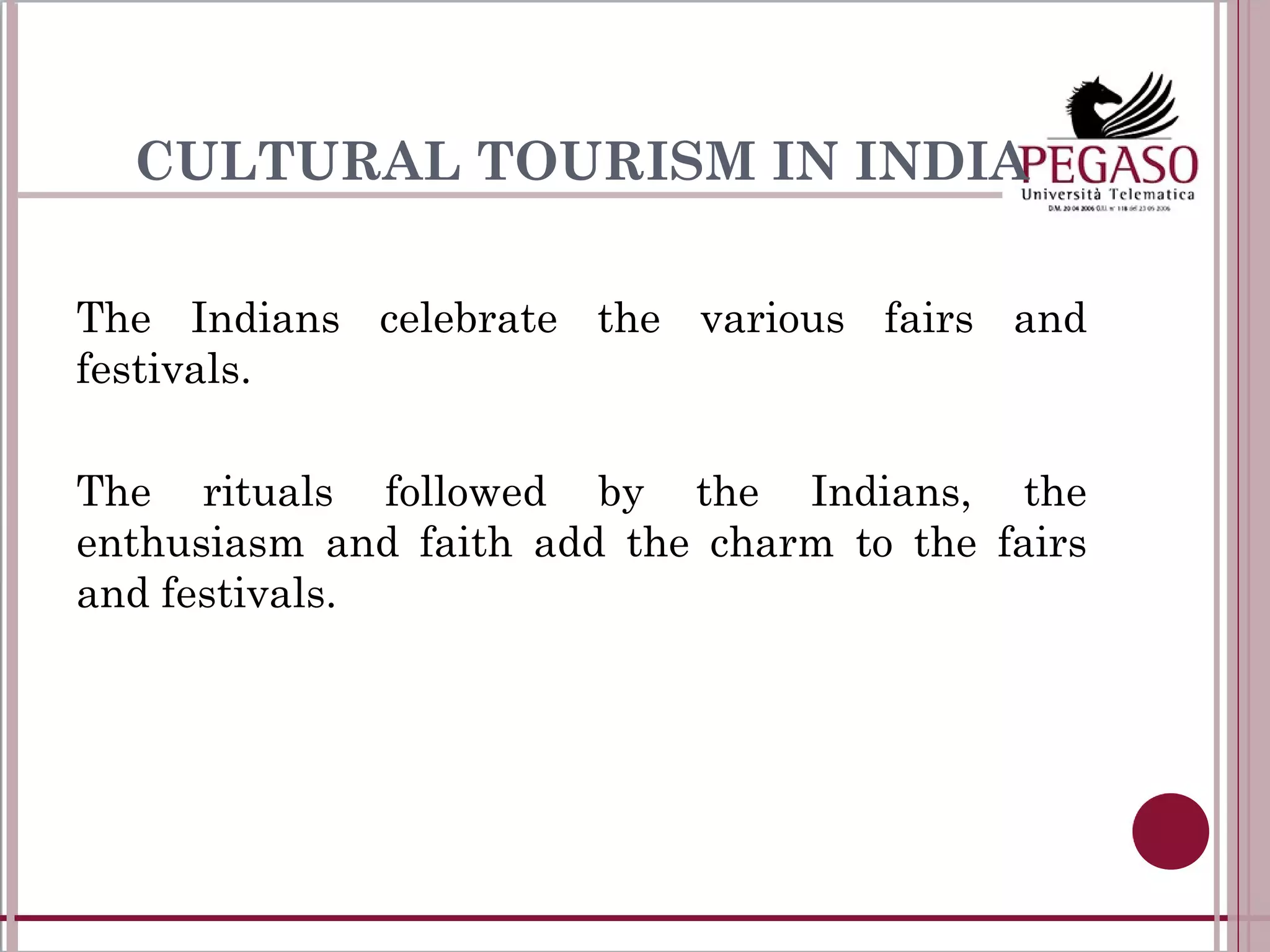 The Impact of Festivals in promoting cultural tourism | PPT
